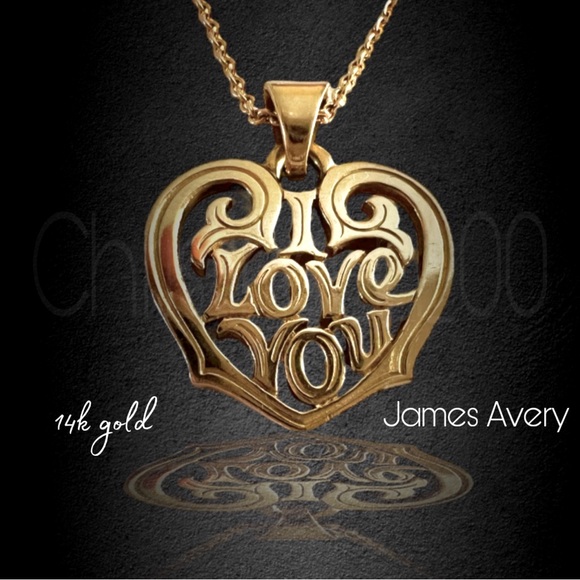 James Avery | Jewelry | 4k Gold James Avery I Love You In Heart ...